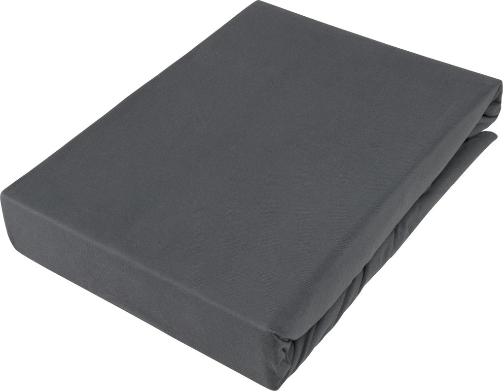 XXXLutz BOXSPRINGOVÉ PROSTĚRADLO, žerzej, antracitová, 180/220 cm Novel - Prostěradla - 004550010405