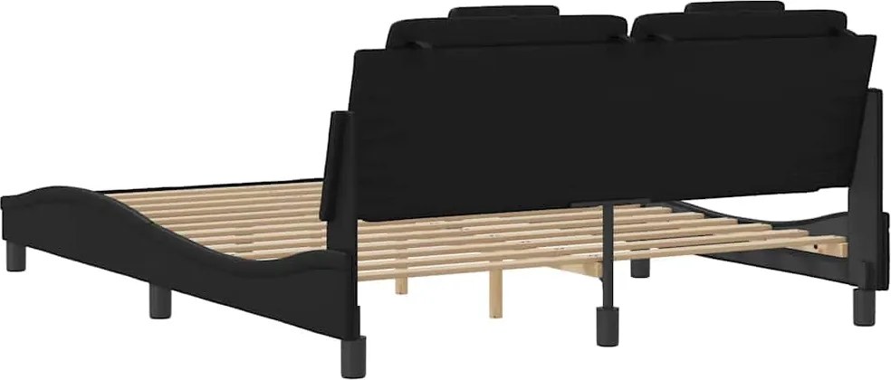 Rám postele Viana bez matrace černý 160x200 cm umělá kůže 3208103