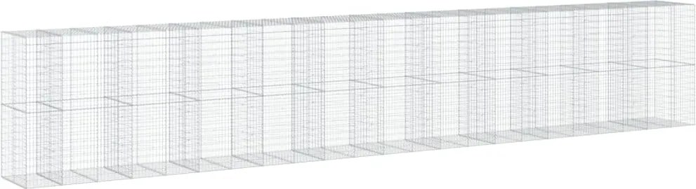 Gabionový koš s víkem 1 150 x 100 x 200 cm pozinkované železo 3295246