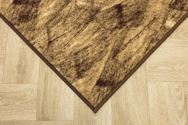 Protiskluzový koberec BRUSH 17 hnědý / béžový