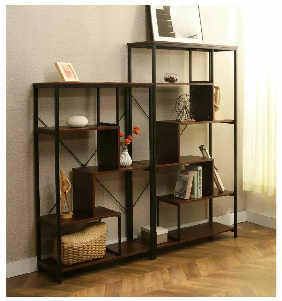 Regál Winder II, ořech / černá