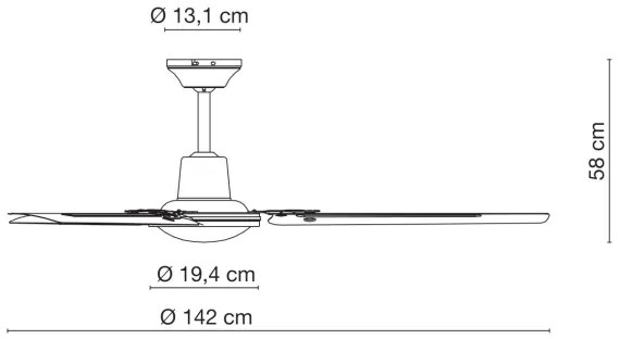 GLOBO 0310 - Stropní ventilátor FERRO