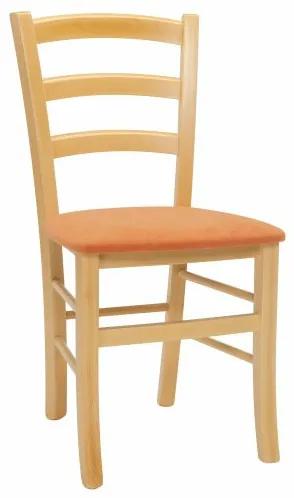 Stima Dřevěná jídelní židle PAYSANE LÁTKA | Odstín: buk,Sedák: bolton new marrone 7