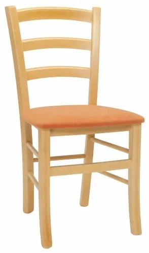 Stima Dřevěná jídelní židle PAYSANE LÁTKA | Odstín: olše,Sedák: carabu terracotta 75
