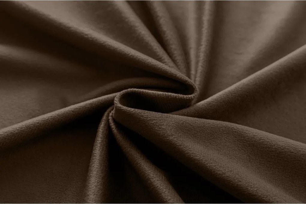 Hnědý zatemňovací závěs VELVET 140x270 cm Zavěšení: Řasící páska