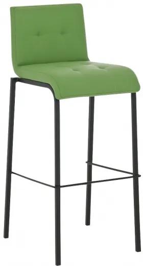 Barová židle Sarah Leder, výška 78 cm, černá-zelená