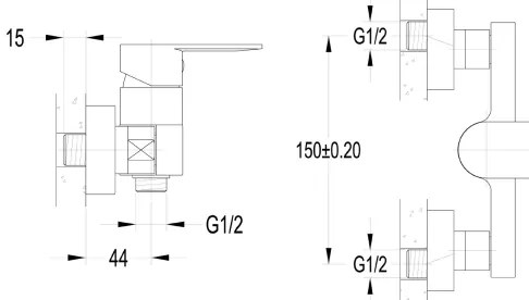 Aqualine - Sprchová baterie DAPHNE lesklý chrom