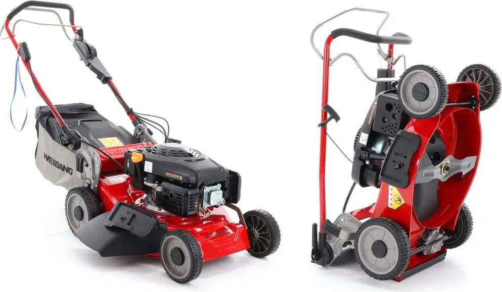 Benzínová sekačka Weibang WB 456 SCVE 6in1 elektrostart, pojezd, 46 cm, plochy do 1200 m2