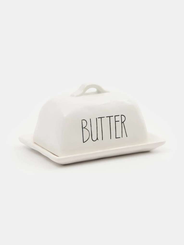 Sinsay - Keramická máslenka s nápisem Butter - bílá