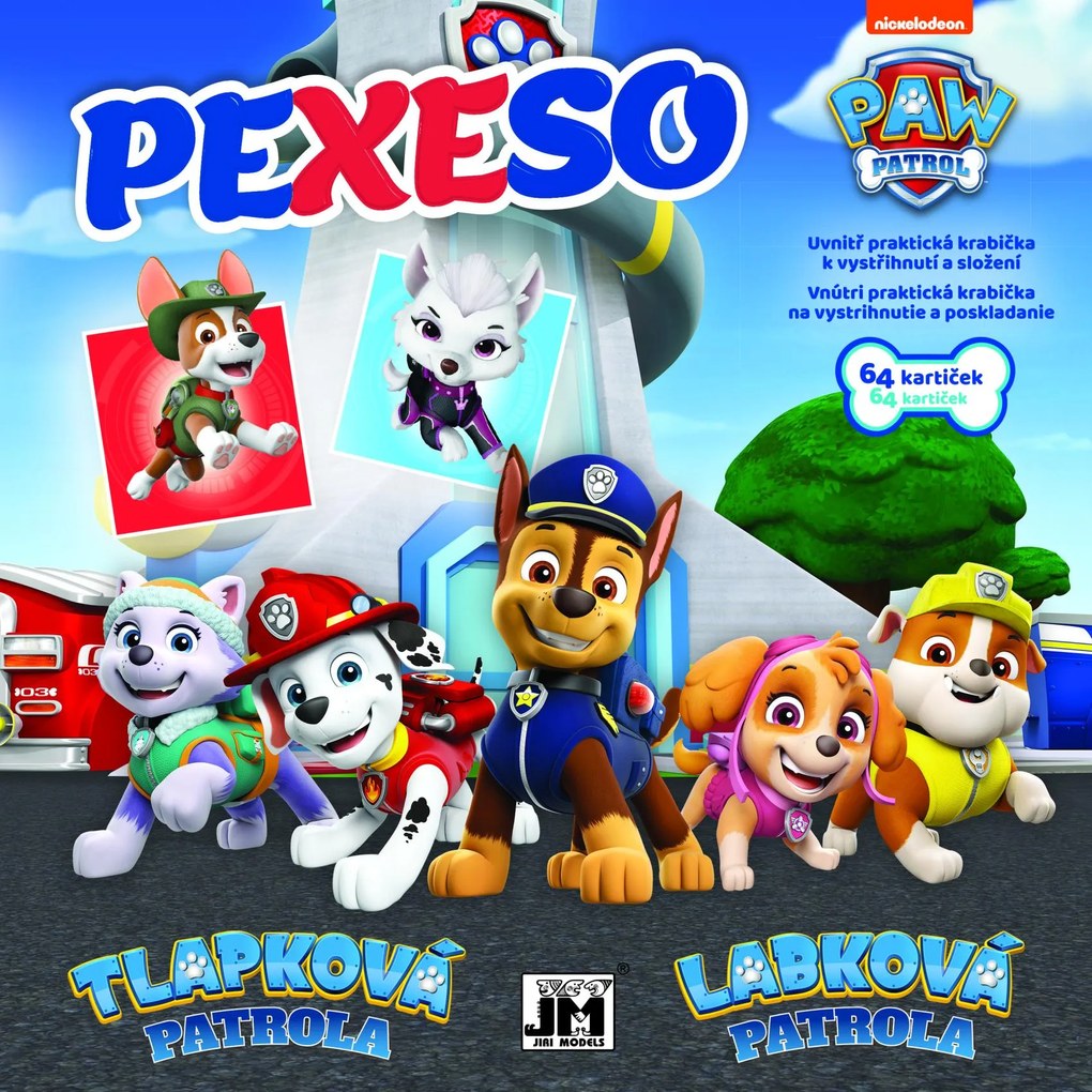 Jiri Models Pexeso v sešitu 64ks Tlapková patrola/Paw Patrol 21,5x21,5cm
