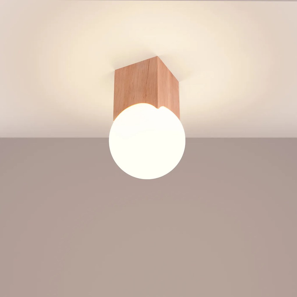 Sollux Lighting Stropní svítidlo SOLIS přírodní dřevo