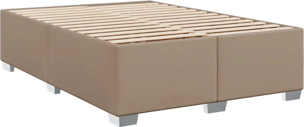Box spring postel s matrací cappuccino 160x200 cm umělá kůže 3286131