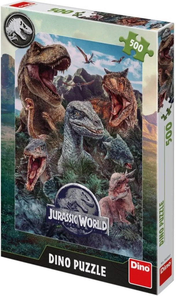 DINO Puzzle Jurský svět (Jurassic World) 33x47cm skládačka 500 dílků dn502697