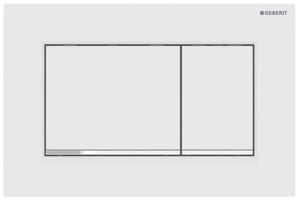 Geberit Sigma30 - Ovládací tlačítko Sigma30 MATNÉ, bílá mat/chrom 115.883.JT.1