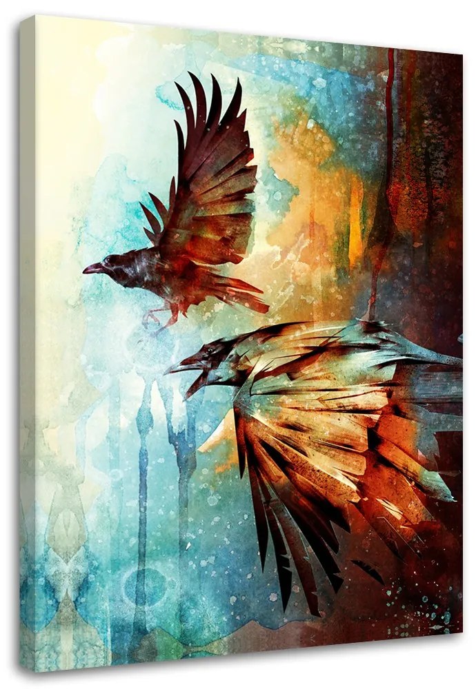 Gario Obraz na plátně Dva letící ptáci - Barrett Biggers Rozměry: 40 x 60 cm