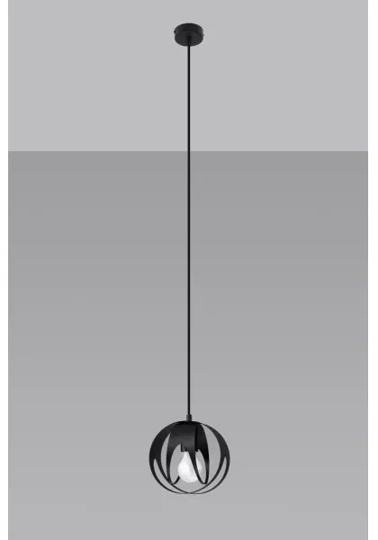 Sollux SL.1087 - Lustr na lanku TULOS 1xE27/60W/230V černá