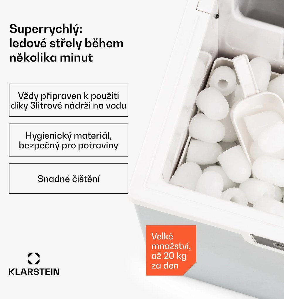 Klarstein Icefestival Bullet, výrobník ledu, 400 W, 1,9 l, 20 kg/24 h