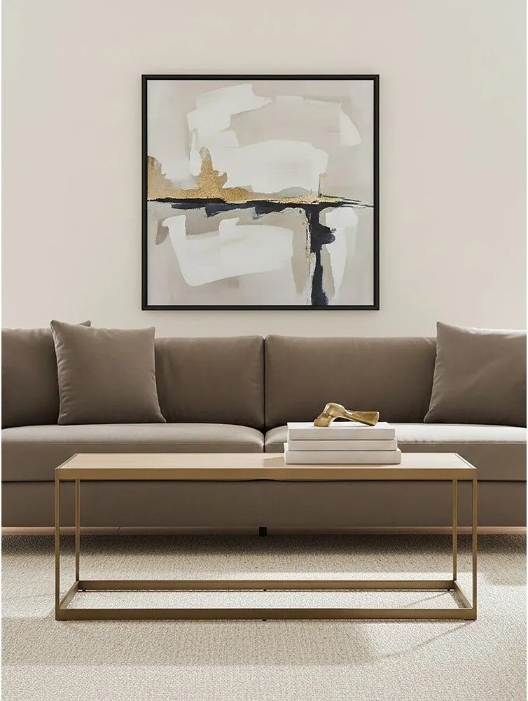 Hnědý/v přírodní barvě konferenční stolek s deskou v dubovém dekoru 40x120 cm Grenoble – Premier Housewares