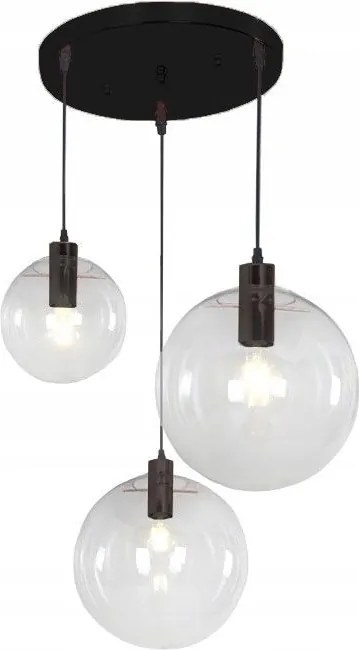 Toolight - Závěsné svítidlo Lassi 20+25+30 cm APP309-3C, černá, OSW-00341
