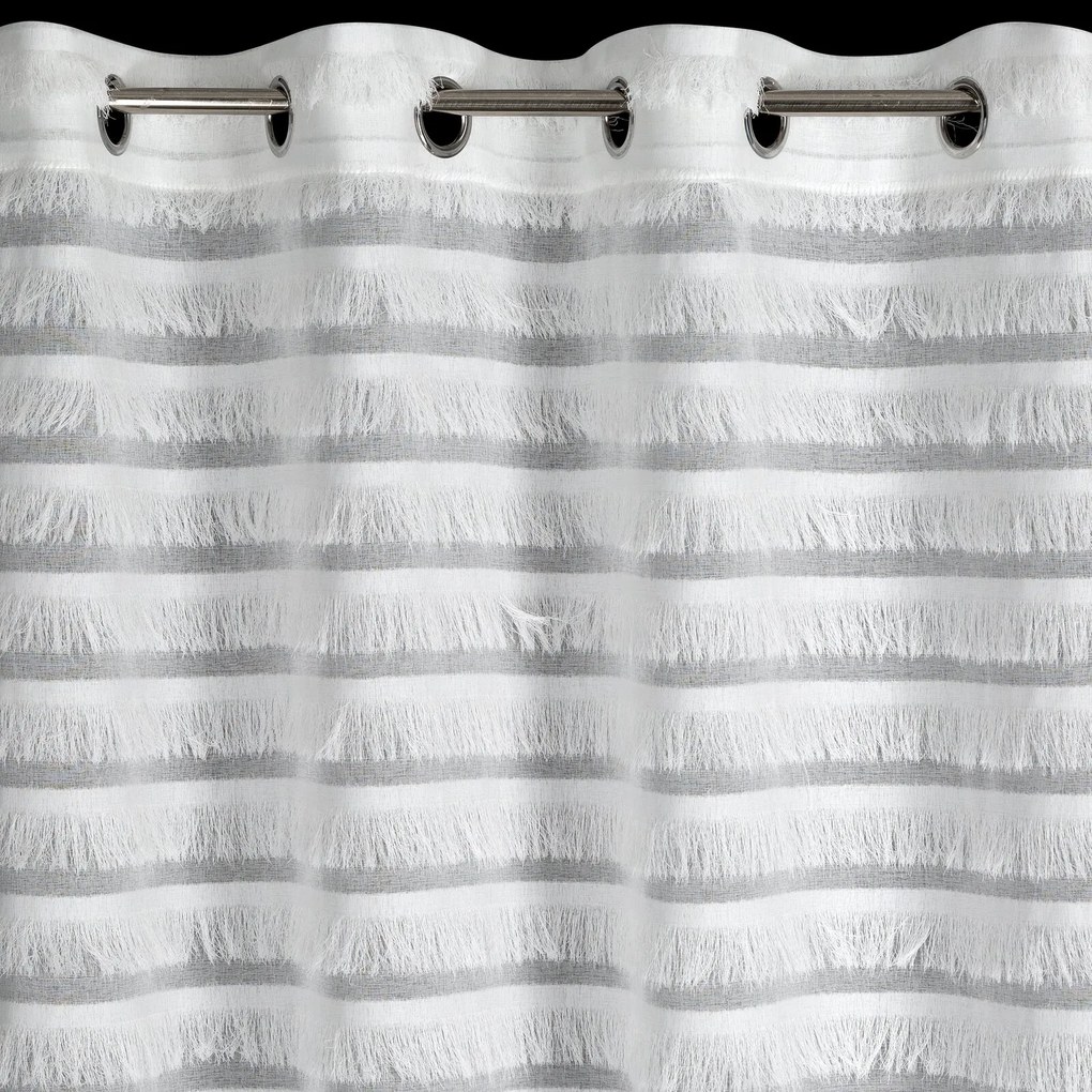 ZÁCLONA NA KROUŽCÍCH DANA1 140X250 CM BÍLÁ
