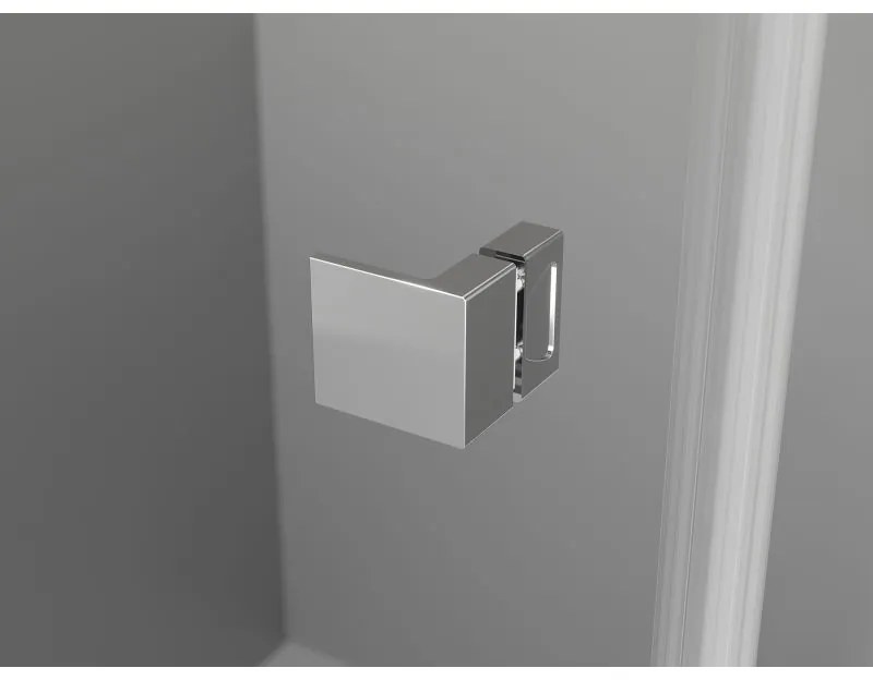 Mexen Lunar-B, výklopný sprchový kout levý 100 x 80 cm, 8mm čiré sklo, chromový profil, 832-100-080-01-00-L
