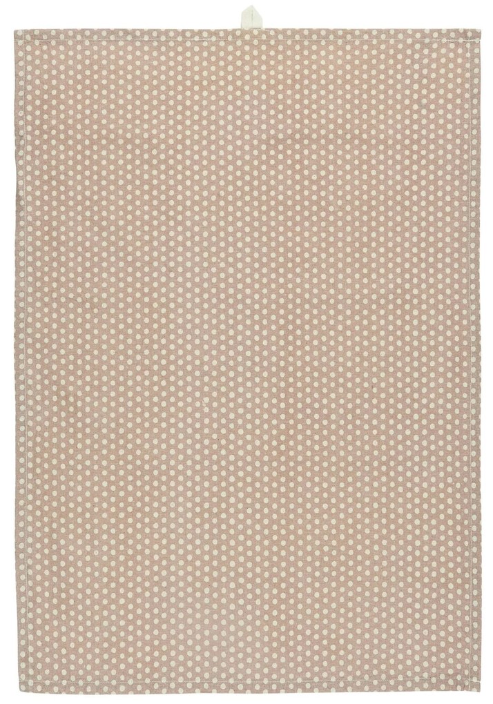 IB LAURSEN Utěrka Light Pink White Dots 50x70 cm, růžová barva, textil