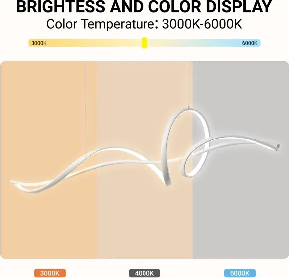 Brilagi - LED Stmív. lustr na lanku SIGNATURE LED/55W/230V 120x23 cm bílá + DO