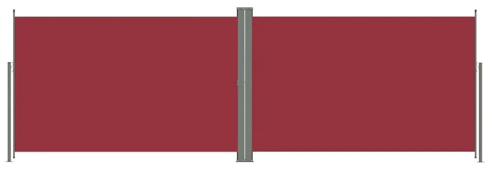 Zatahovací boční markýza červená 200 x 600 cm,  318011