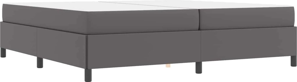 Rám postele s matrací Šedá 200 x 200 cm textil 3399022