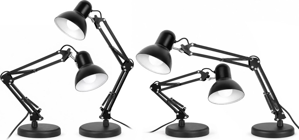 Toolight Toolight, JNH042-1TD, stolní lampa s nastavitelným ramenem, kreslířský styl, 1× E27, černá, OSW-56233