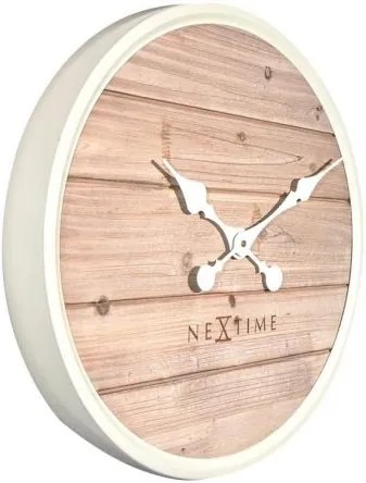 Designové nástěnné hodiny 3134wi Nextime Plank 50cm