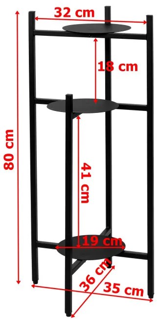 Stojan na květiny TRETORRI černý