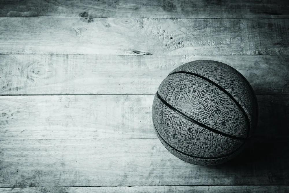Fototapeta Basketbalový Míč Na Pozadí Desky Omyvatelný vlies 416x254
