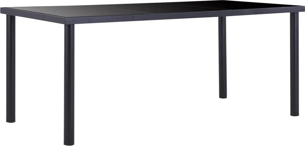 vidaXL Jídelní stůl černý 180 x 90 x 75 cm tvrzené sklo [281855]