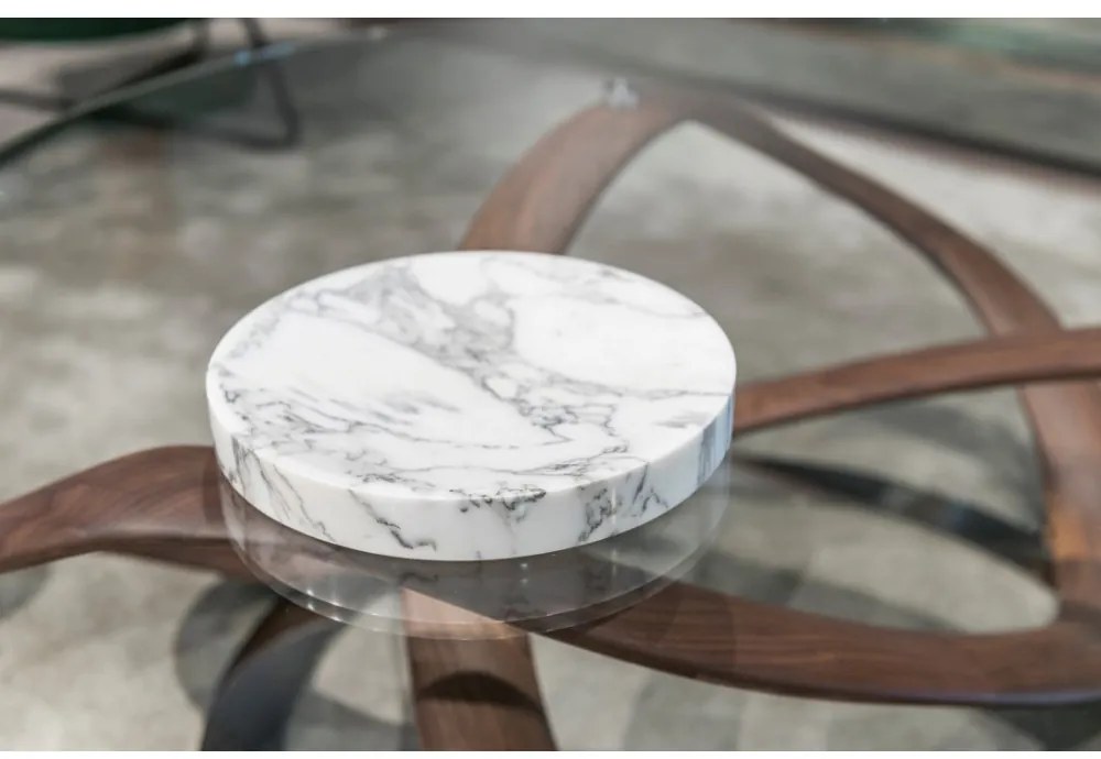 Luxusní mramorový odkládací podnos Pau Marble ST Calacatta Blanco 27cm