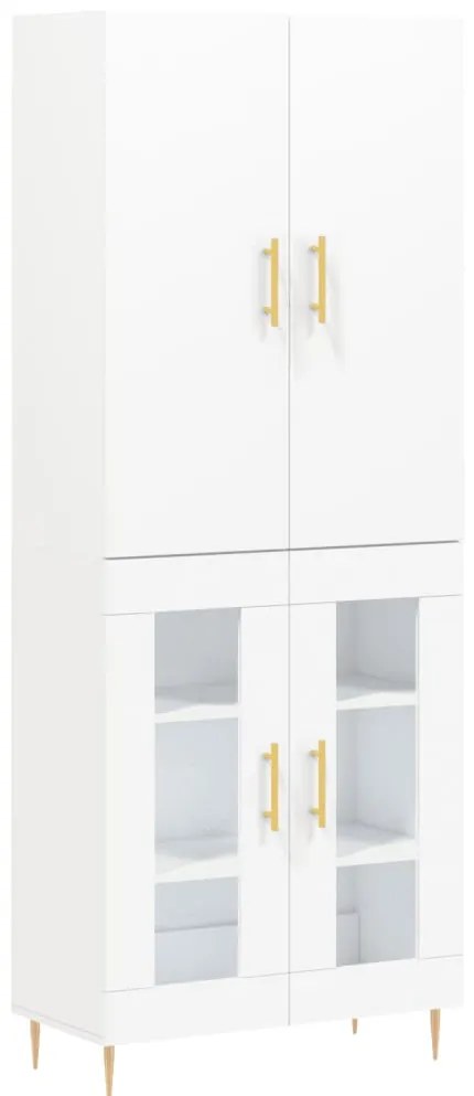 Skříň highboard bílá 69,5 x 34 x 180 cm kompozitní dřevo,  3195723