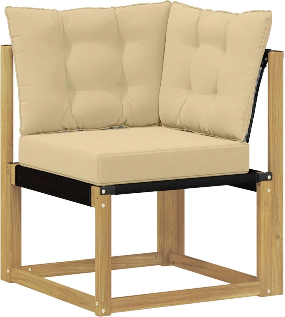 Venkovní pohovková souprava 5 ks Bílá a béžová 3389487