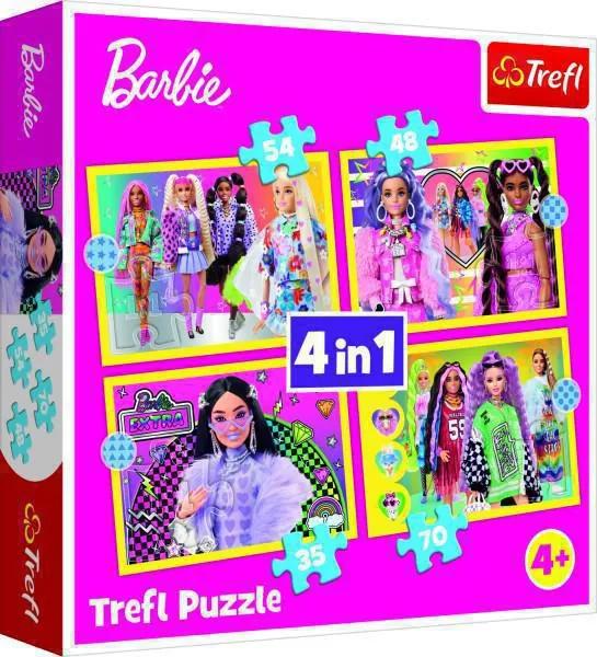 Trefl Puzzle 4v1 Šťastný svět Barbie 28,5x20,5 cm