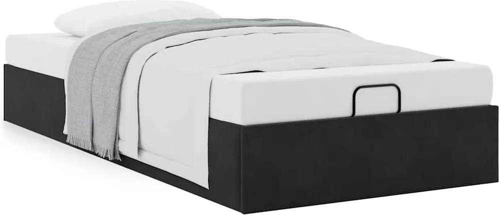 Osmanský rám postele bez matrace černá 90x190 cm samet 3310933