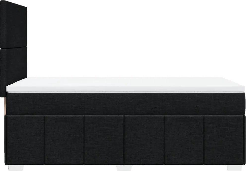 Box spring postel s matrací černá 90x190 cm textil 3291518