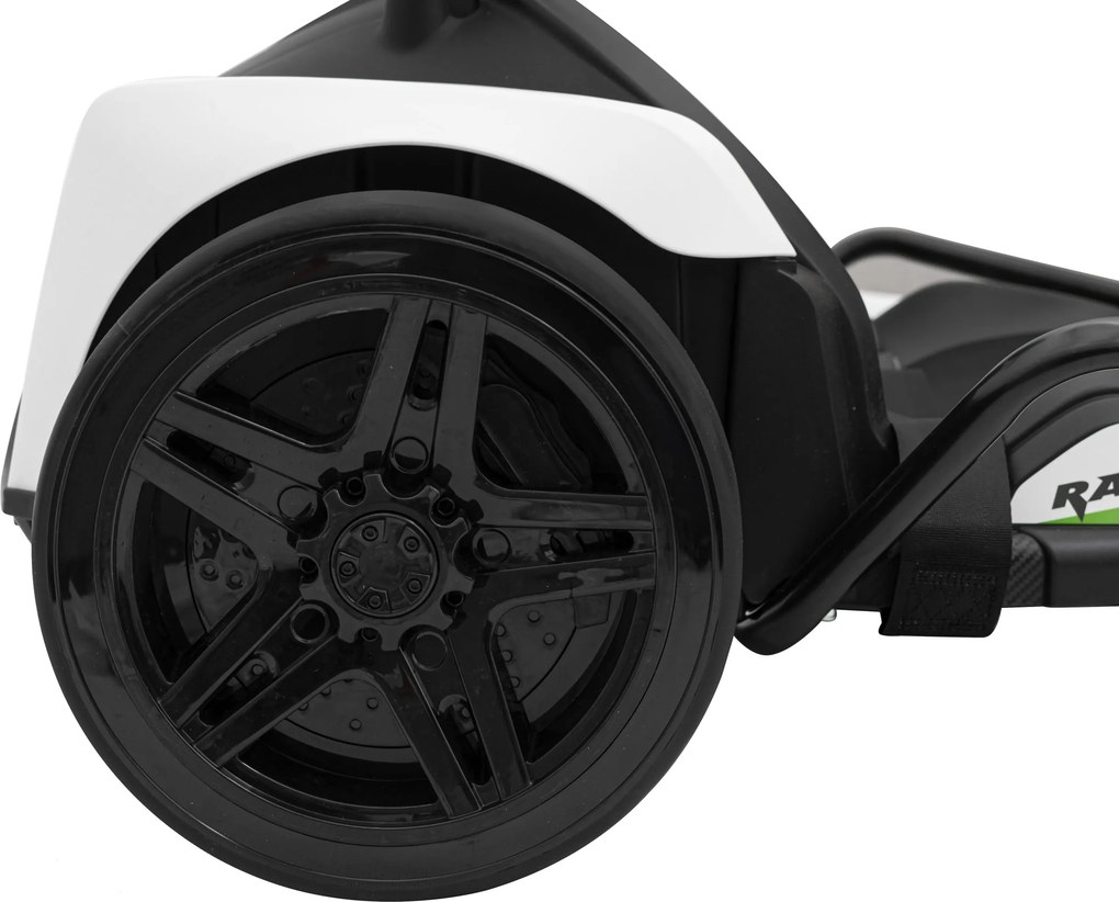 Ramiz Dětská motokára na baterie Fast 3 Drift bílá + funkce driftu + motory 2x150W + LED rádio + pásy