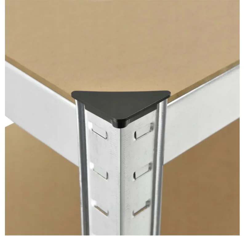 Rohový regál 2400x700x400x425 mm zinkovaný 6-policový, nosnost 900 kg