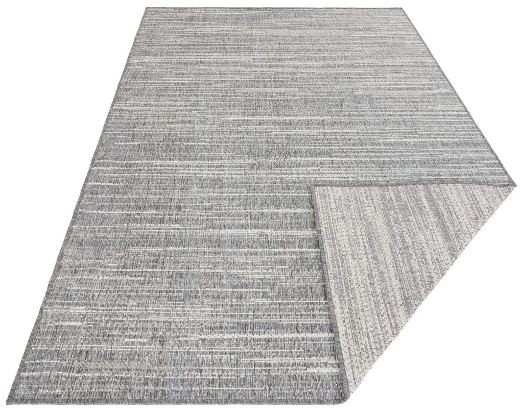 ELLE Decoration, Kusový koberec Gemini 105543 Silver z kolekce Elle – na ven i na doma, 120x170, šedá, chodba / předsíň