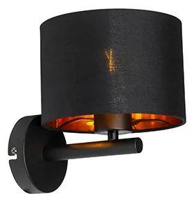 Moderní nástěnná lampa černá se zlatem - VT 1