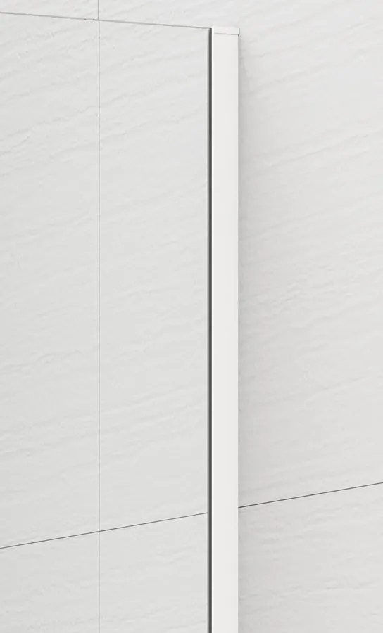 Polysan Esca White Matt jednodílná sprchová zástěna 100 x 210 cm k instalaci ke stěně bílá sklo matné ES1110-03