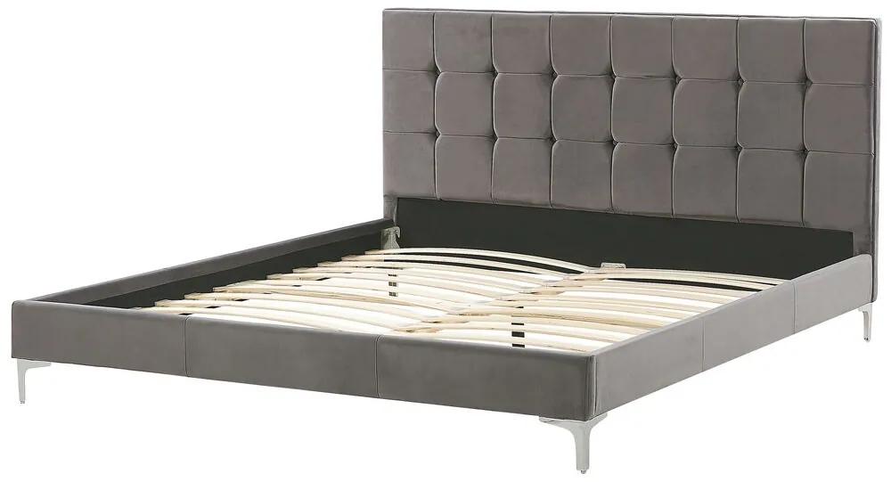 Manželská postel 180 cm Amar (šedá) (s roštem). 1023423