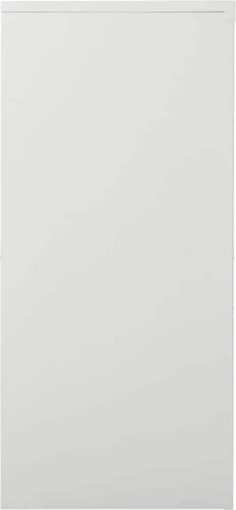 Skříň s posuvnými dveřmi světle šedá 90 x 40 x 90 cm ocel 335955