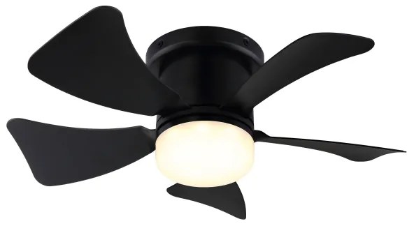 ZEVENTI - LED Stmívatelný stropní ventilátor MUNDAKA LED/10W/230V černá + DO