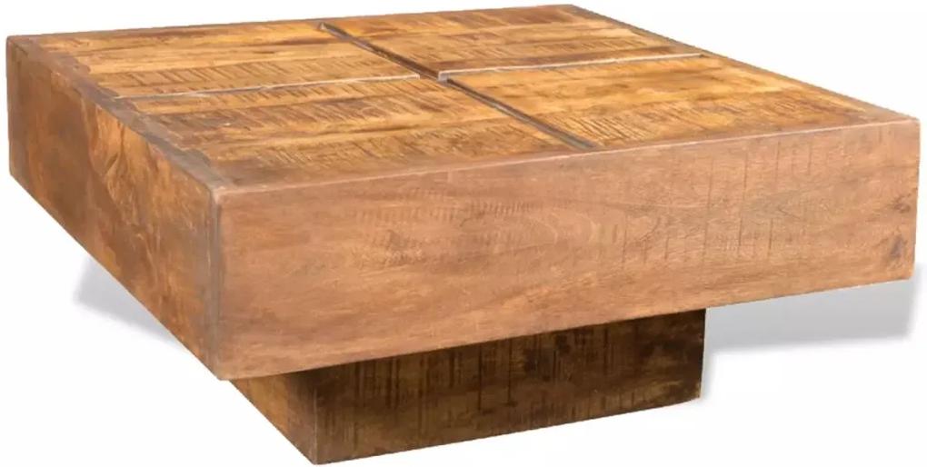 Konferenční stolek z mangovníkového dřeva - čtvercový | hnědý
