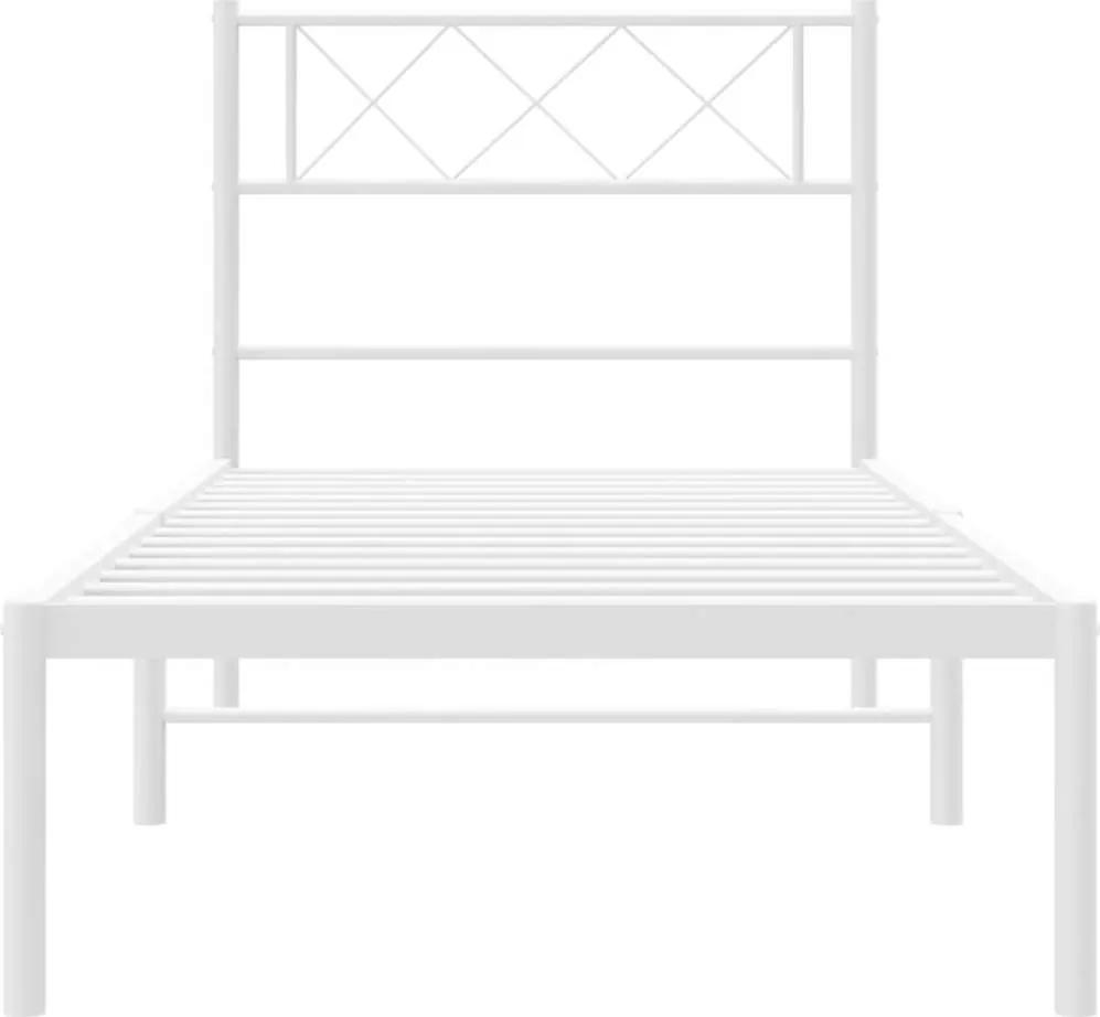 vidaXL Kovový rám postele s čelem 80 x 200 cm [372317] Barva: Černá